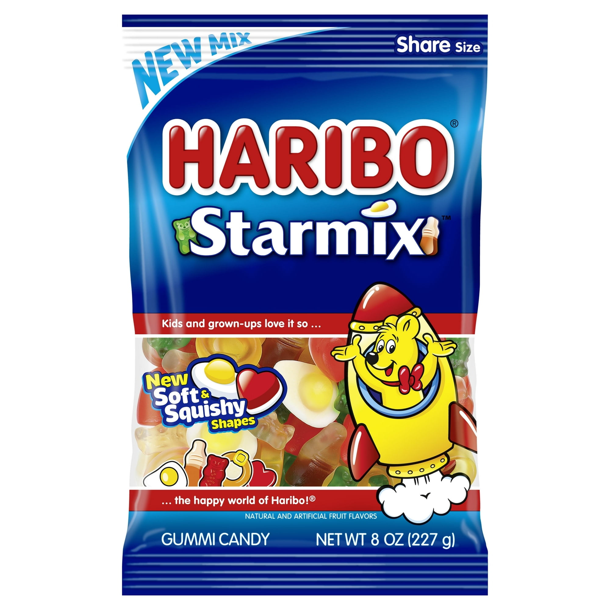 HARIBO Gummy Candy, Starmix Gummies, 8 oz, Large Share Bag pack of 3 ...