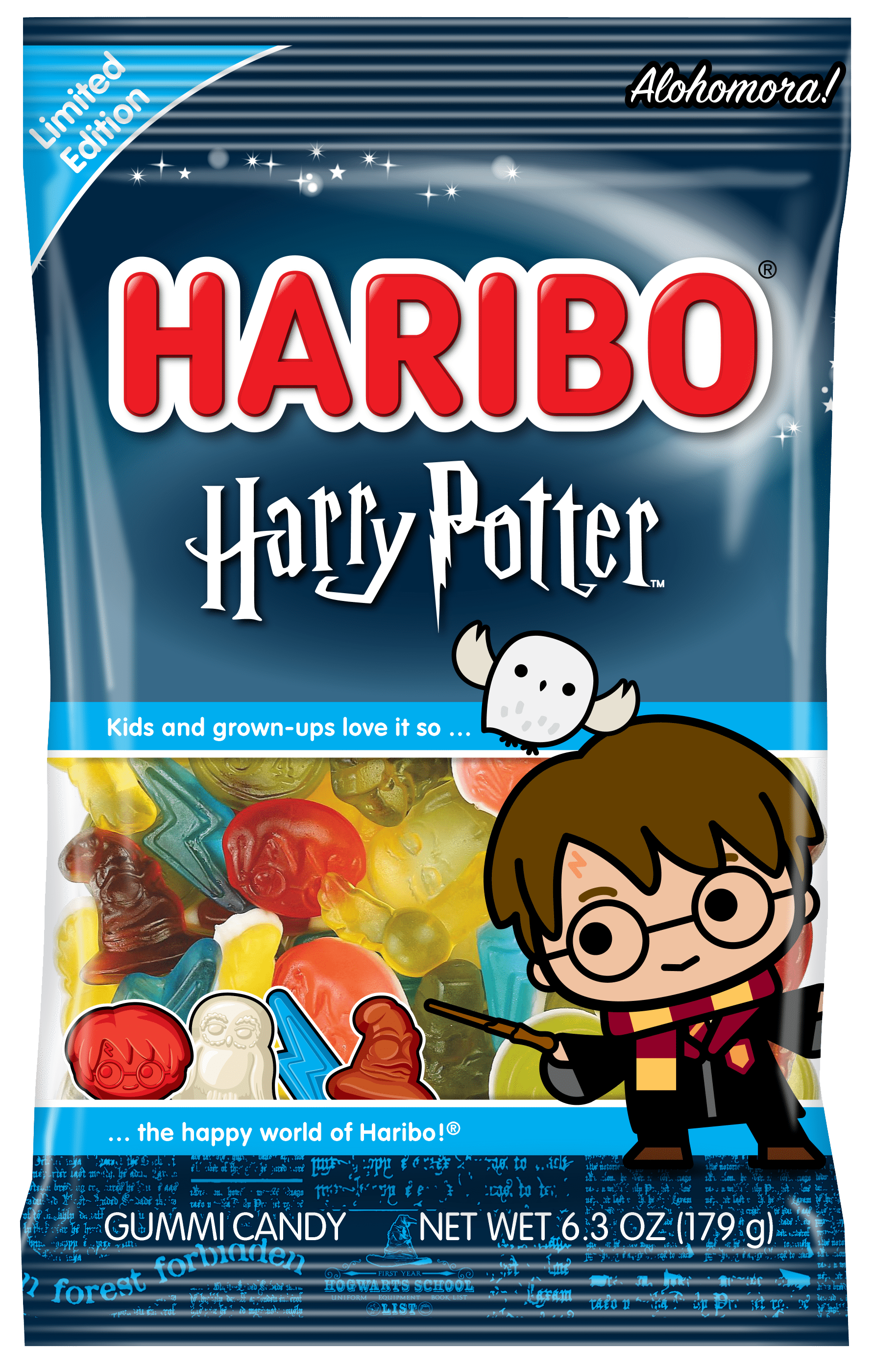 HARIBO Harry Potter Gummies Assorted Fruit Flavor Gummy Candy, 6.3oz ...