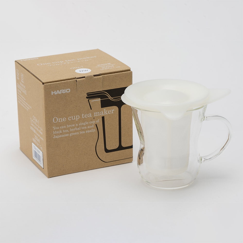 HARIO White One Cup Tea Maker - 200ml Capacity - OTM-1NW - Made in ...