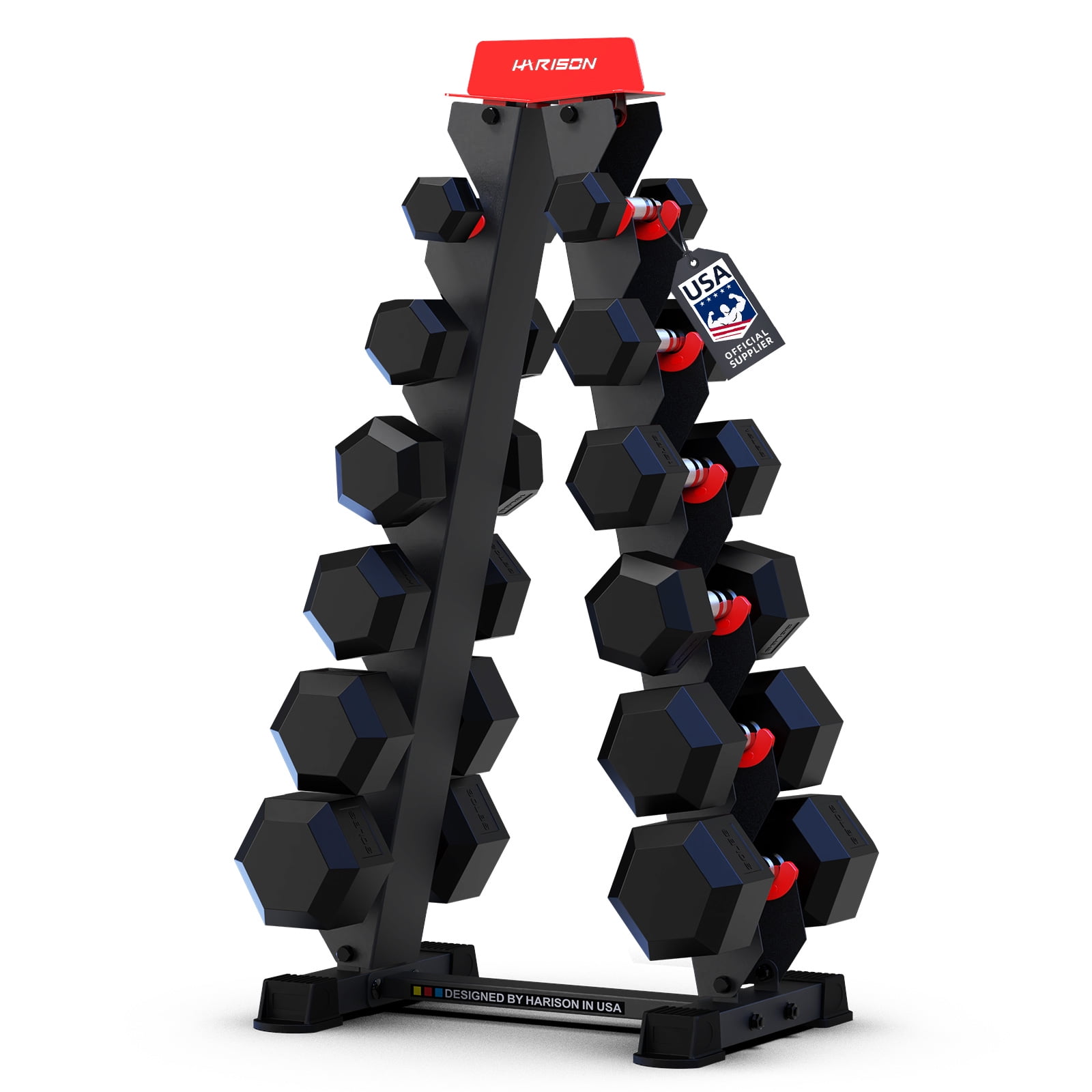 HARISON A-Frame Dumbbell Rack Stand Only, 6-Tier Weight Rack for ...