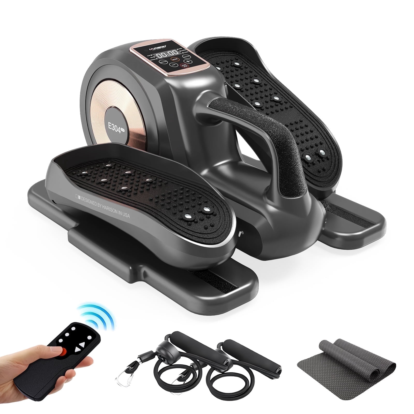 HARISON Under Desk Elliptical Machine with LCD & 12-Level Resistance ...