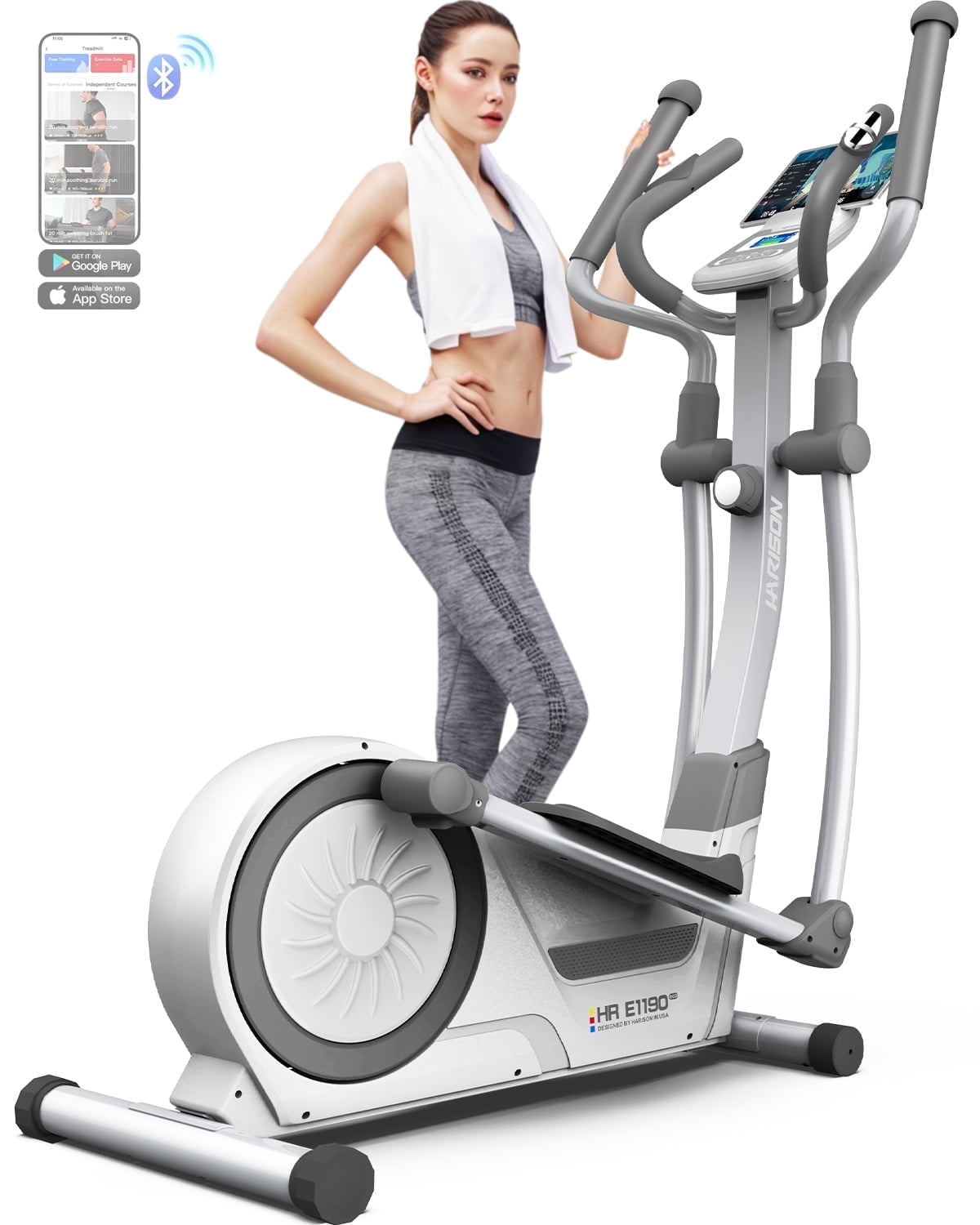 HARISON Elliptical Machine for Home 350 LBS Capacity, Magnetic ...