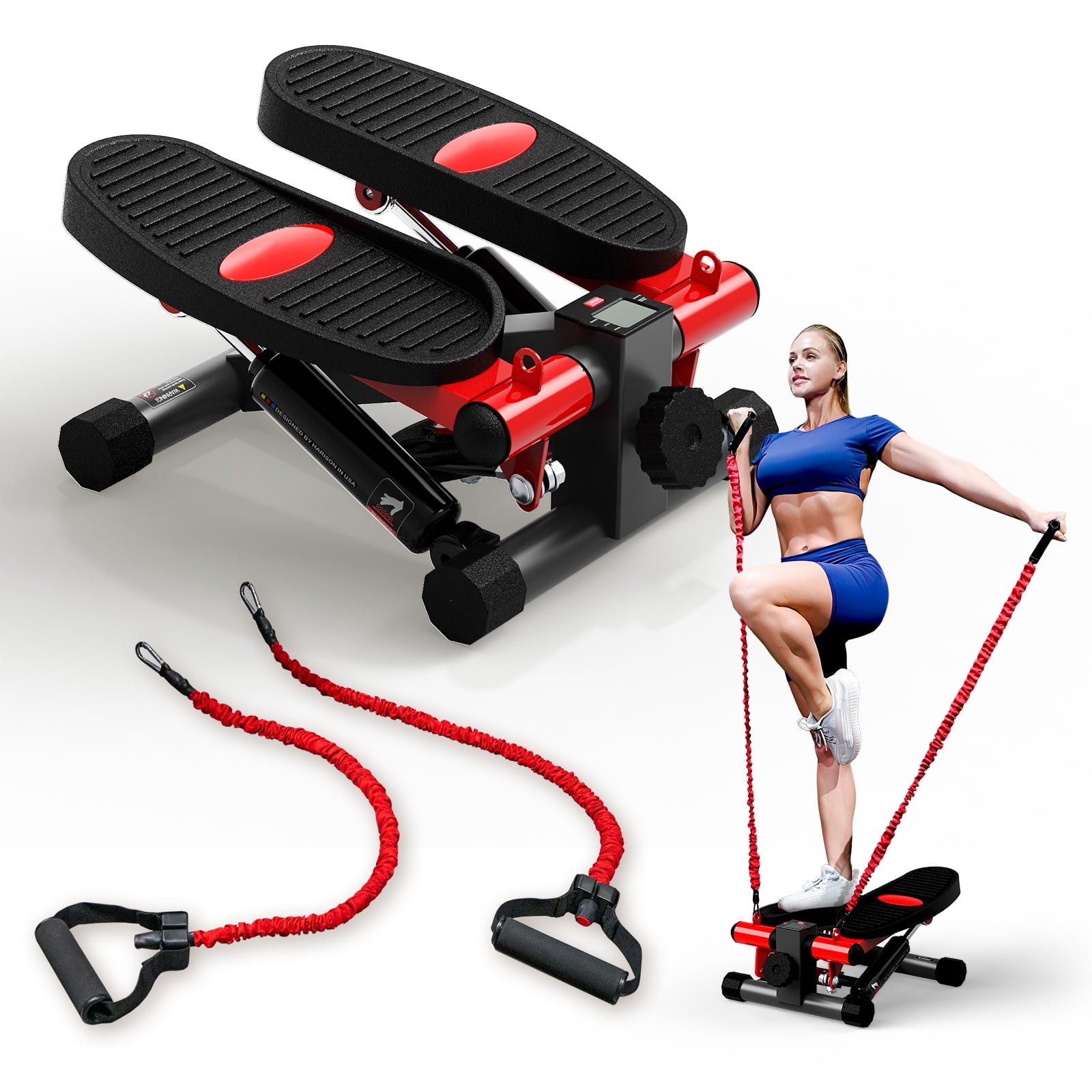 HARISON Mini Stepper for Exericse with Enhanced Resistance Bands, Stair ...