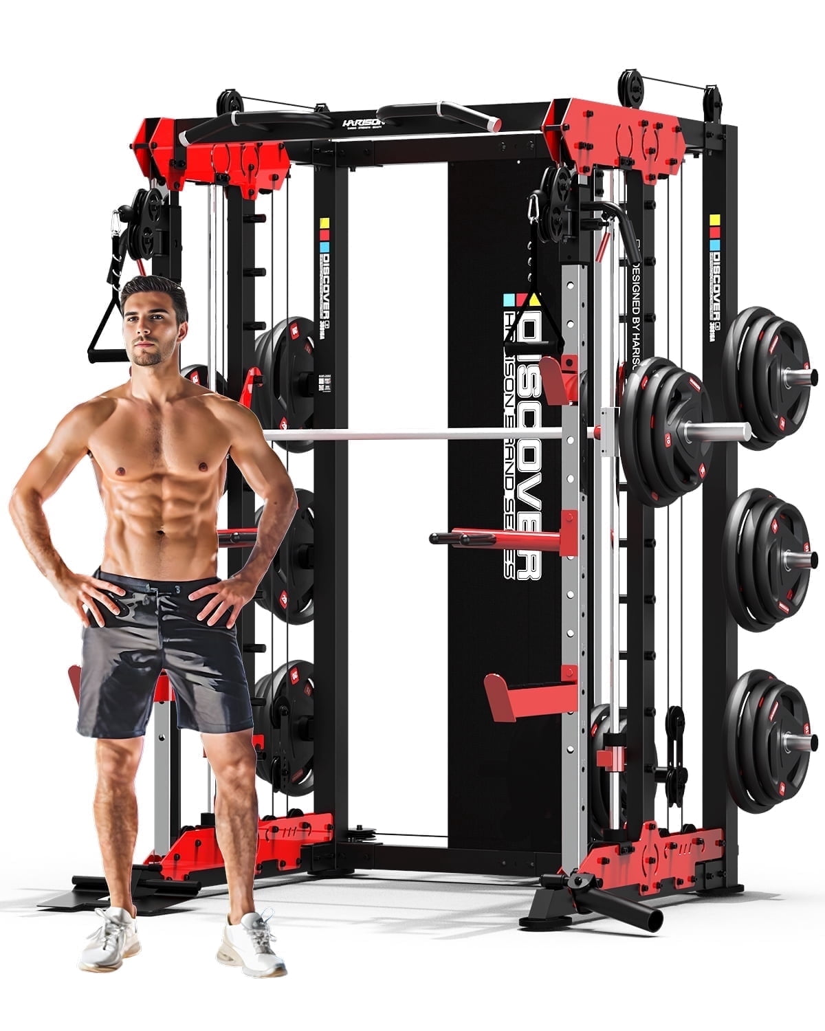 HARISON Smith Machine, Multifunctional Home Gym HR-30816 - Walmart.com