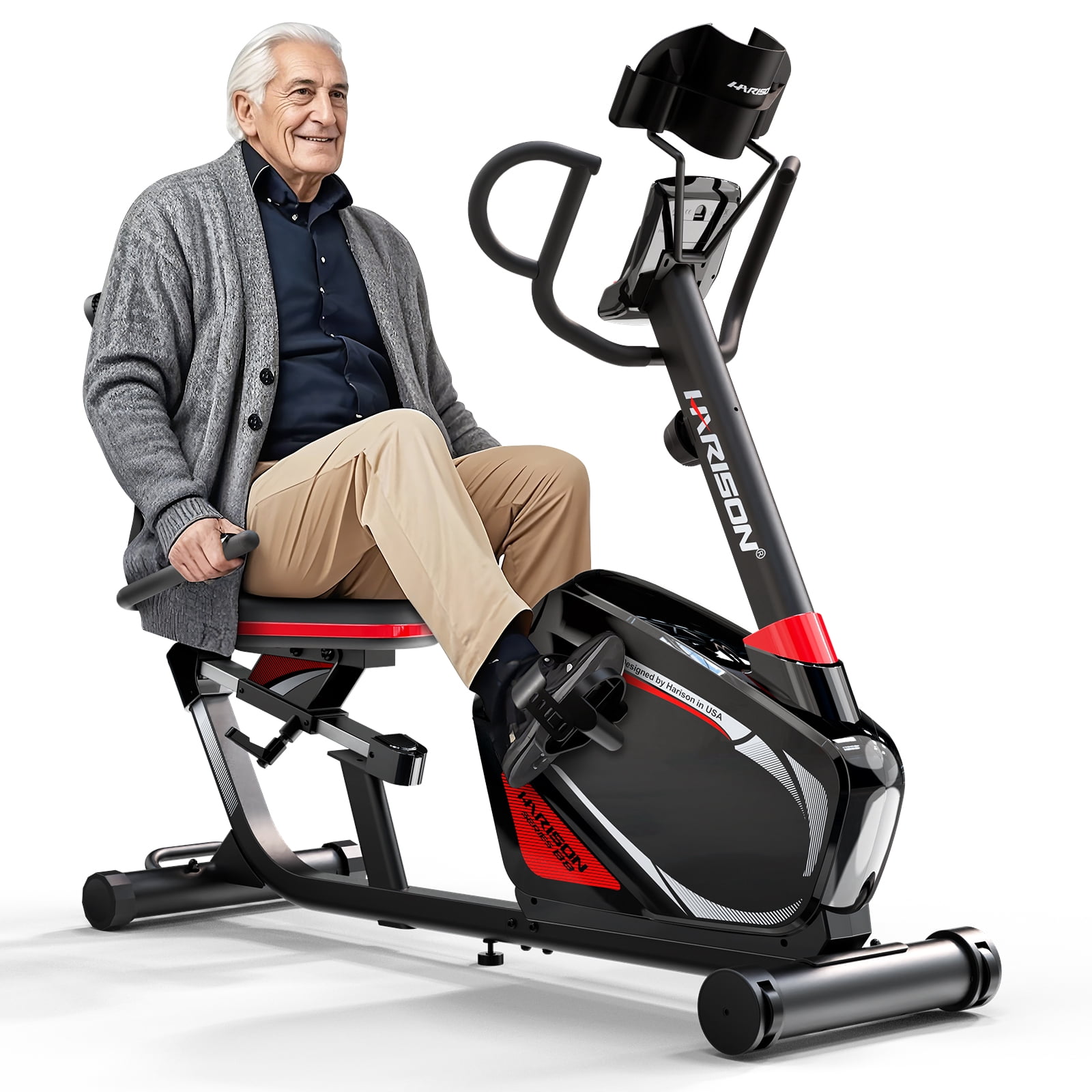 HARISON Recumbent Exercise Bike for Home with Smart Bluetooth App & 2 ...