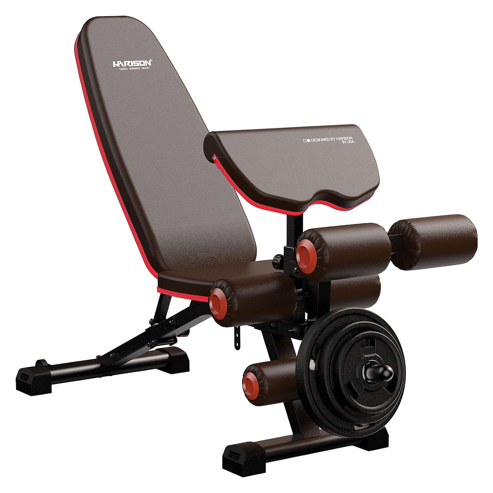 HARISON Weight Bench - Adjustable Workout Bench for Home Gym with Leg ...
