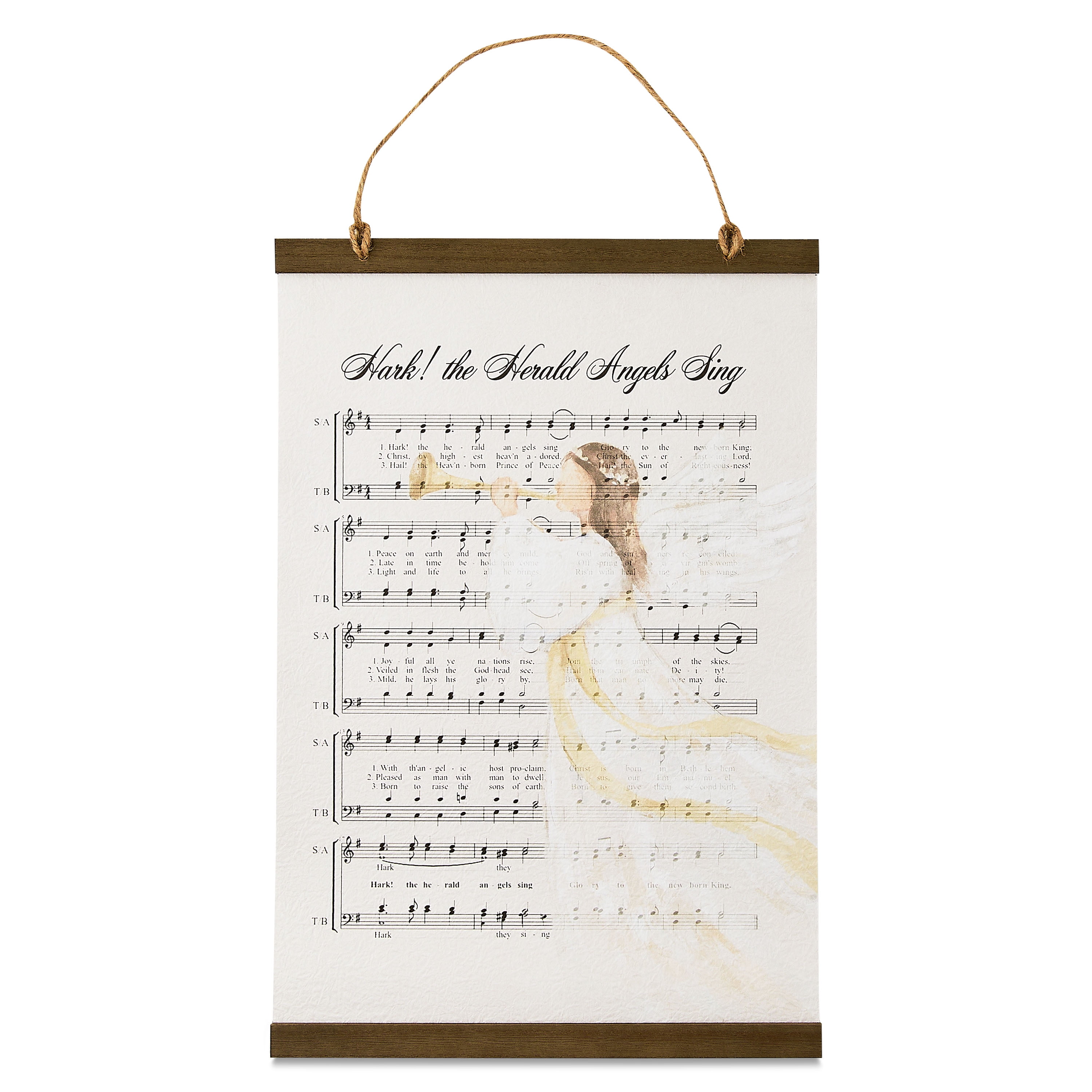 Hark the Herald Angels Sing Sheet Music Transitional Christmas Wall Art ...