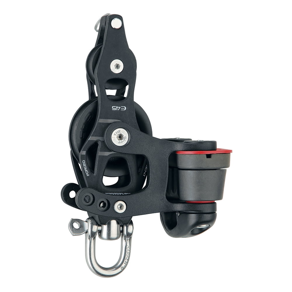 Harken 45mm Single Aluminum Element Fiddle Block w/Swivel, Becket & 150 ...