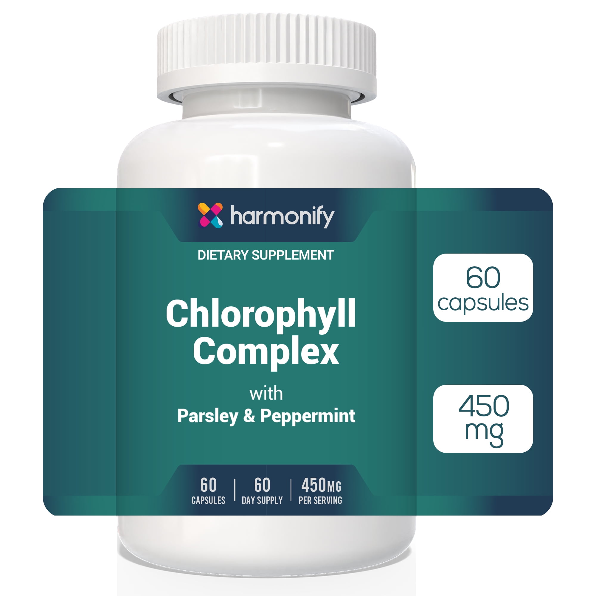 HARMONIFY Chlorophyll Capsules 450mg, Natural Chlorophyll Pills for Women & Men – Highly ...