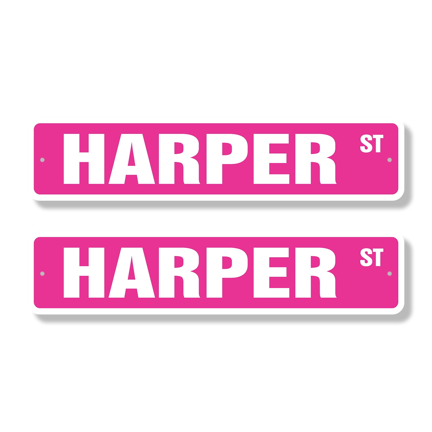 HARPER Classic Street Sign (2 Pack) Childrens Name Room Sign Road Sign ...
