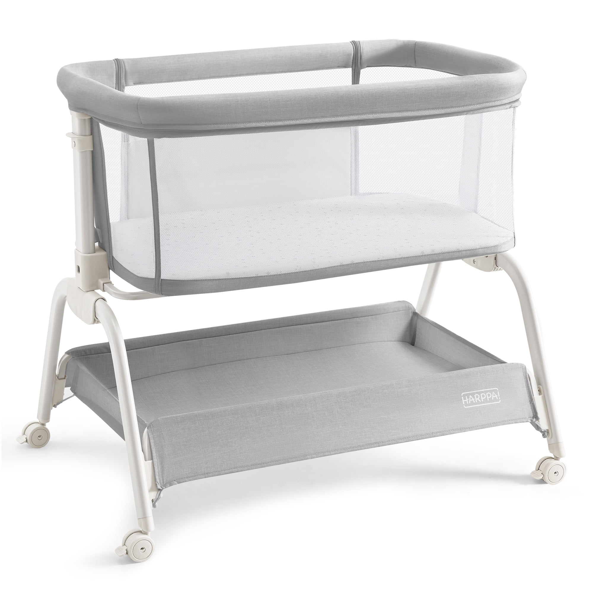 HARPPA Baby Bassinet Bedside Sleeper, 6 Height Adjustable Baby Bassinet ...