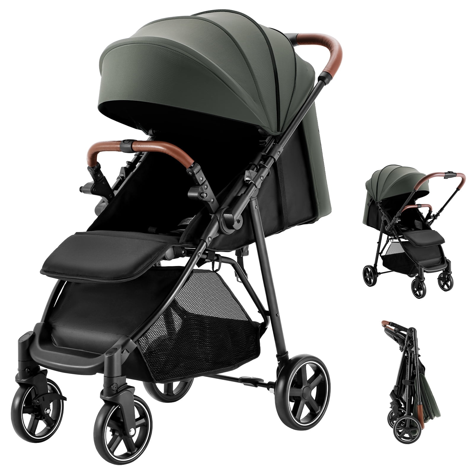 HARPPA Foldable Stroller for Baby and Toddler, Reversible Handle, 17lbs ...