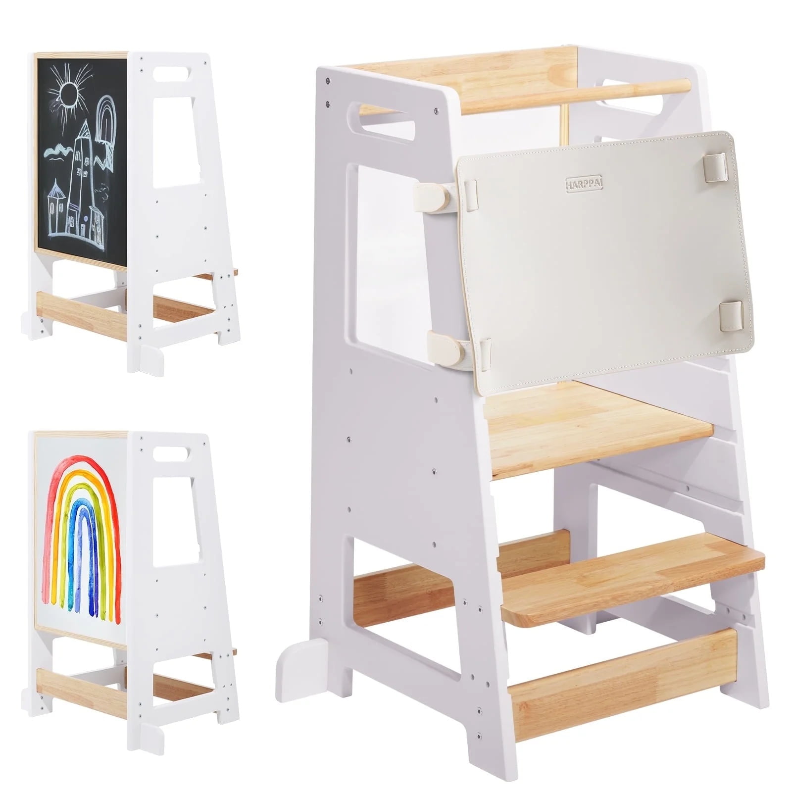 HARPPA Foldable Toddler Tower with Adjustable Height and Anti-Slip ...