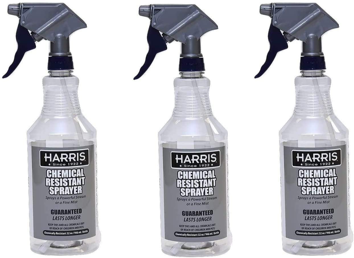 HARRIS Chemically Resistant Professional Spray Bottle, 32oz 3-Pack ...