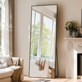 YVANLA 71"x26" Rectangular Full Length Mirror Aluminum Frame Floor ...