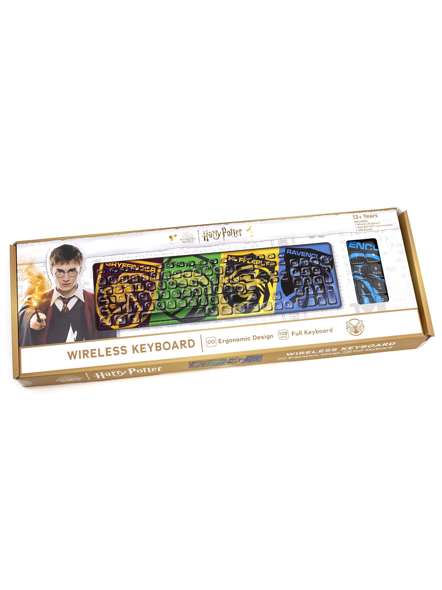 Warner Bros. Harry Potter Full-Sized Wireless Ergonomic Keyboard, Multi ...