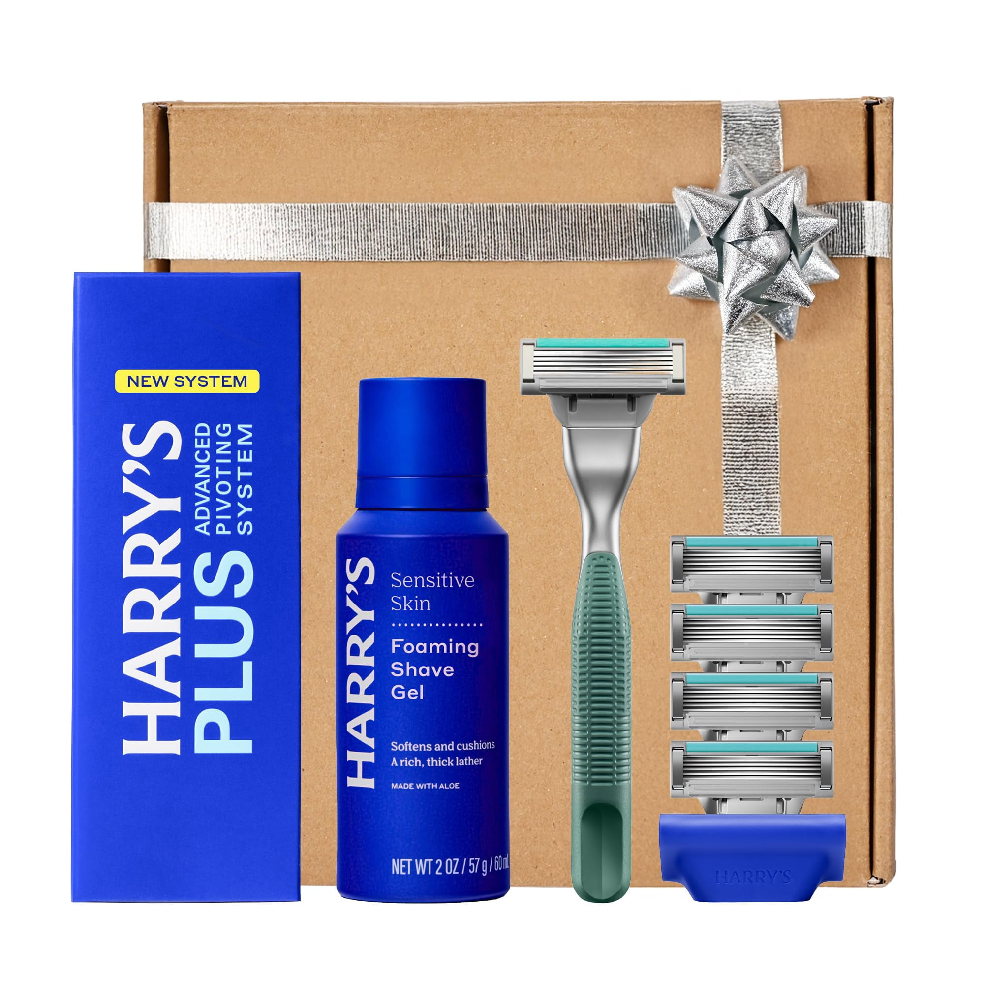 HARRY'S PLUS: Shaving Kit for Men - Gift Box with Premium Handle, 5 ...