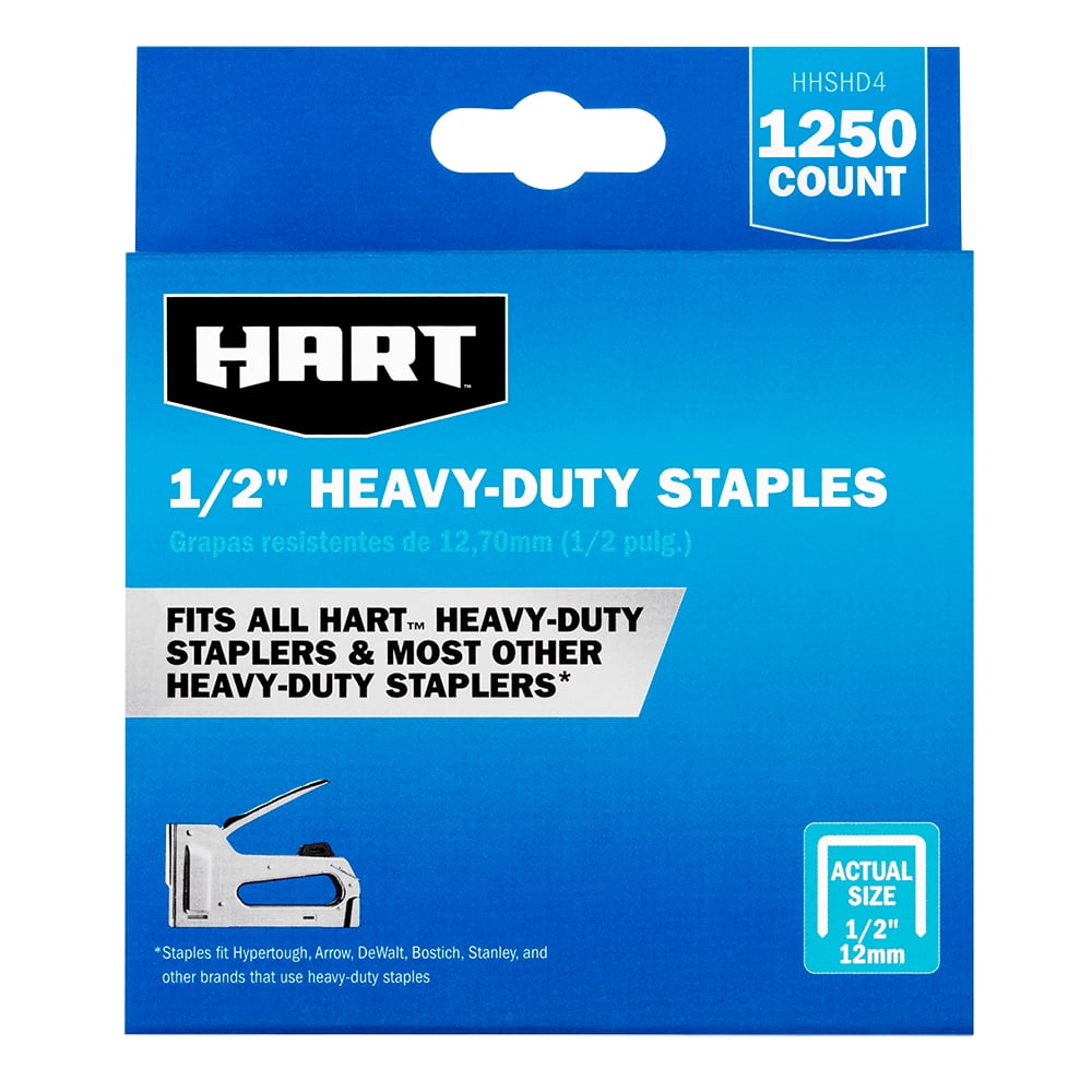 HART 1/2-inch Heavy-Duty Staples (1,250 Count) - Walmart.com