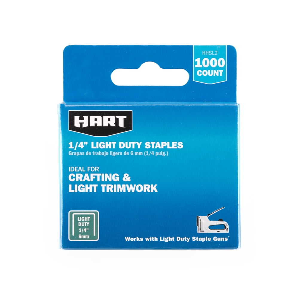 HART 1/4" Light Duty Staples (1,000ct) - Walmart.com