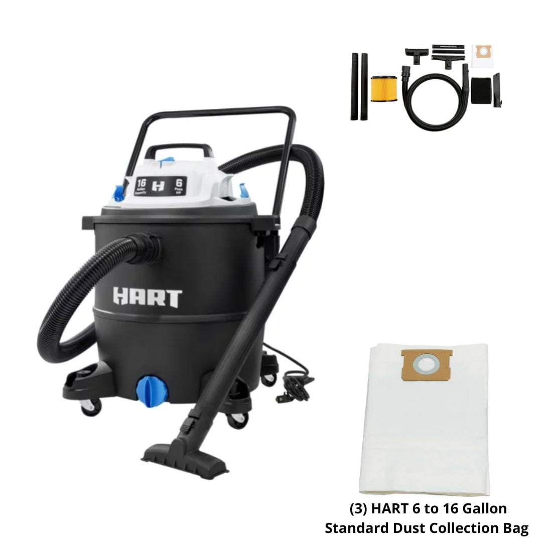 HART 10 Gallon 6 Peak HP Poly Wet/Dry Vacuum With Pet Nozzle - Walmart.com