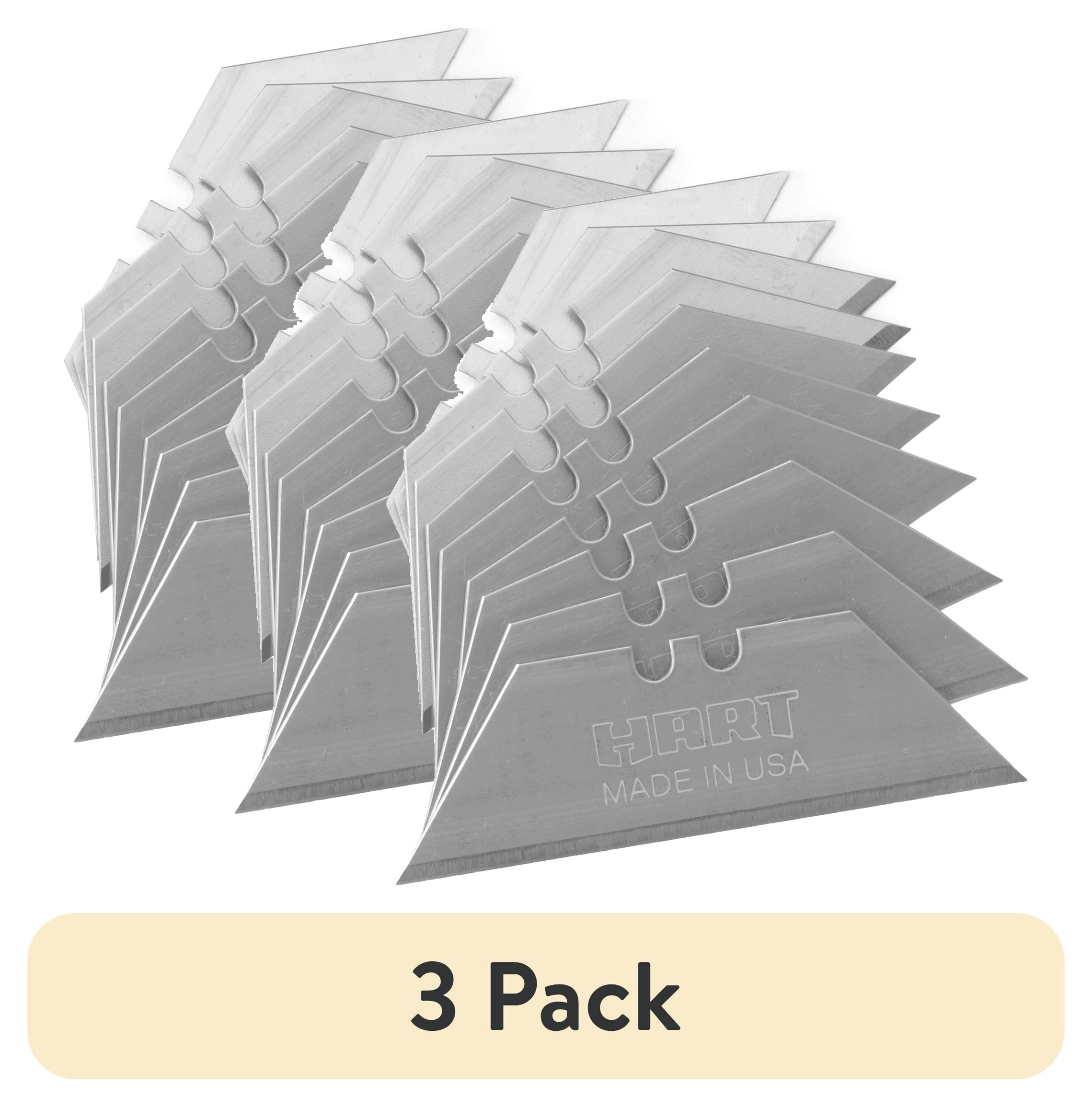 (3 pack) HART 10-Piece Heavy-Duty Utility Knife Blades, with Storage ...