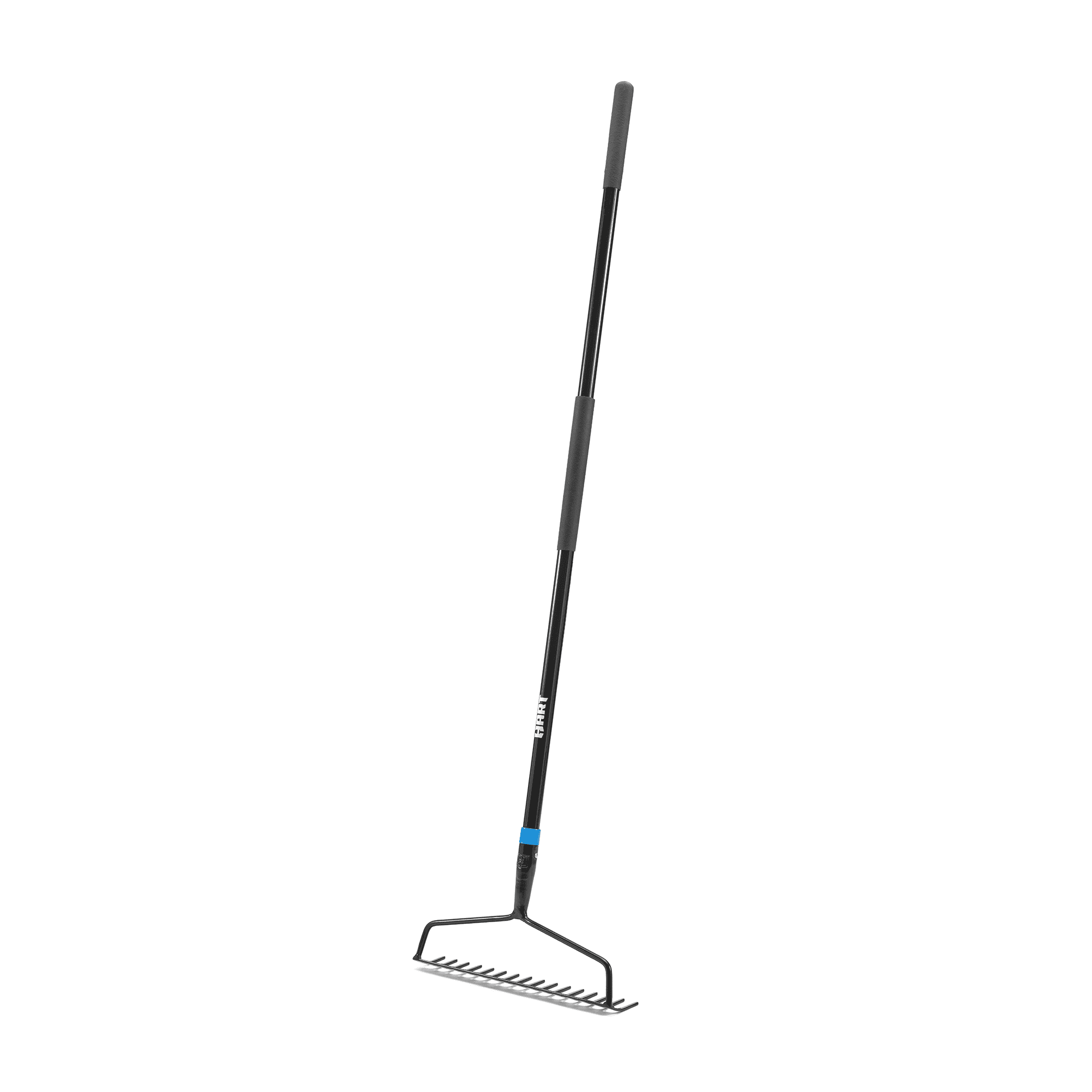 HART 16-Tine Steel Garden Bow Rake, Fiberglass Shaft with Secondary ...