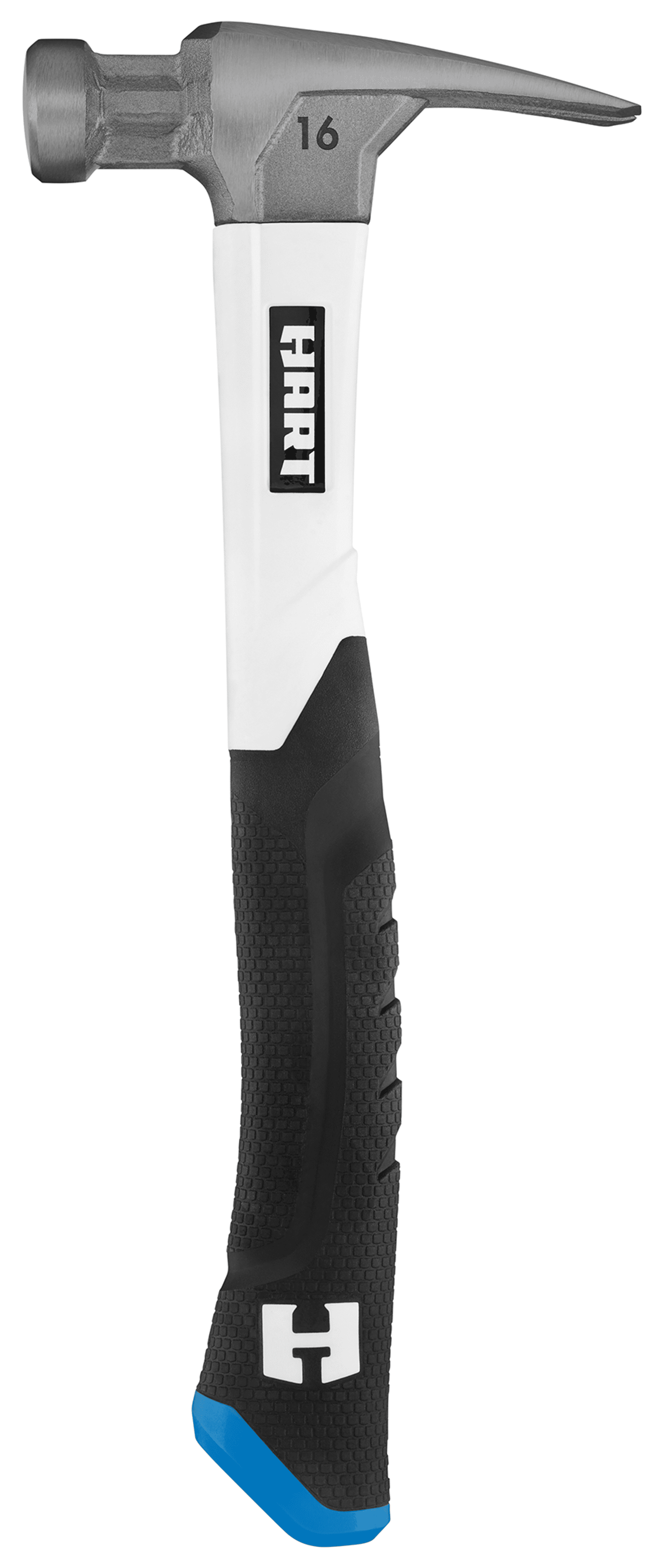 HART 16oz Fiberglass Handle Hammer, Rip Claw, Magnetic Nail Starter ...