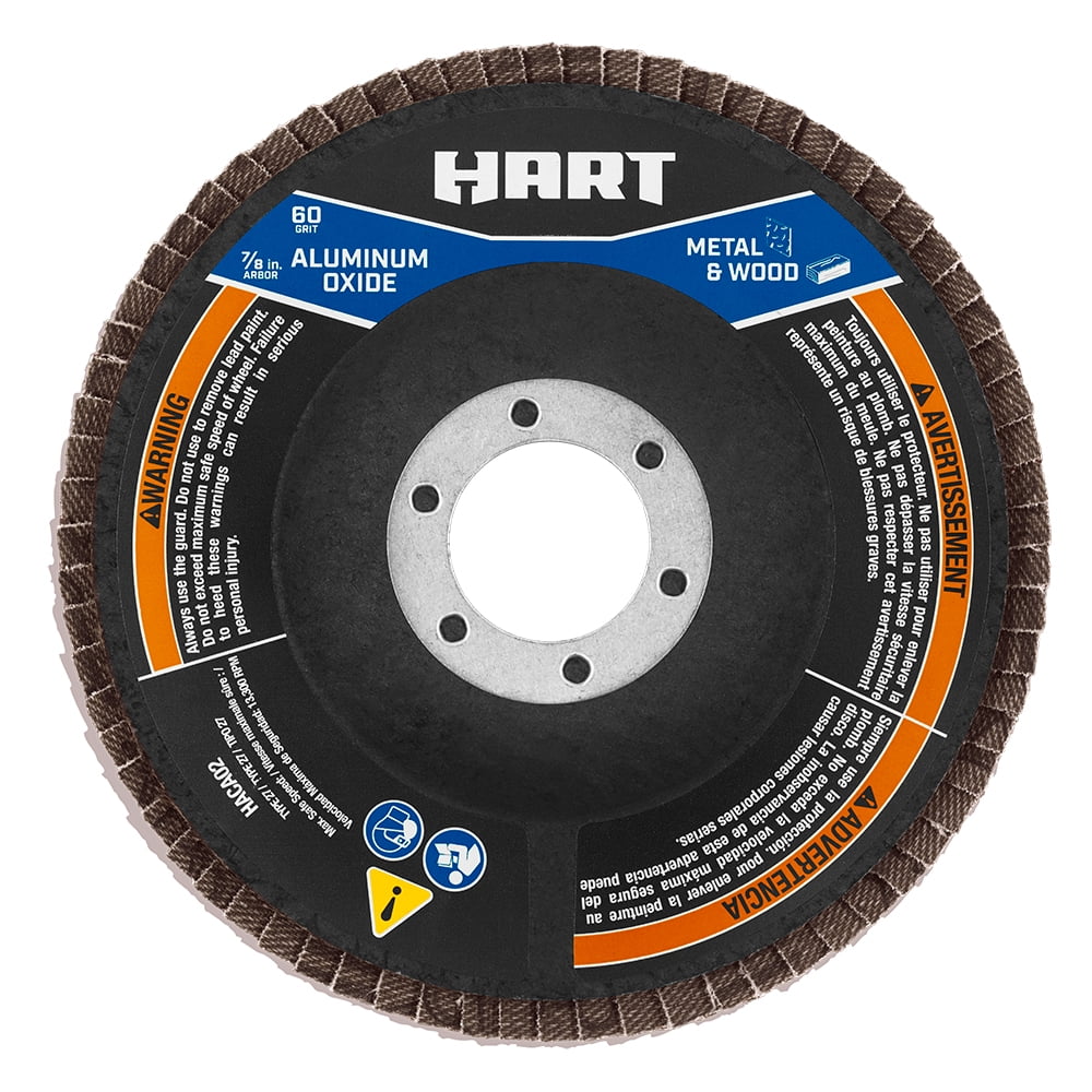 HART 2-Piece 4.5-inch 60 Grit Flap Disc - Walmart.com