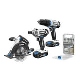 HART 20-Volt 3-Tool Combo Kit with 50-Piece Accessory Kit (2) 20-Volt 1 ...