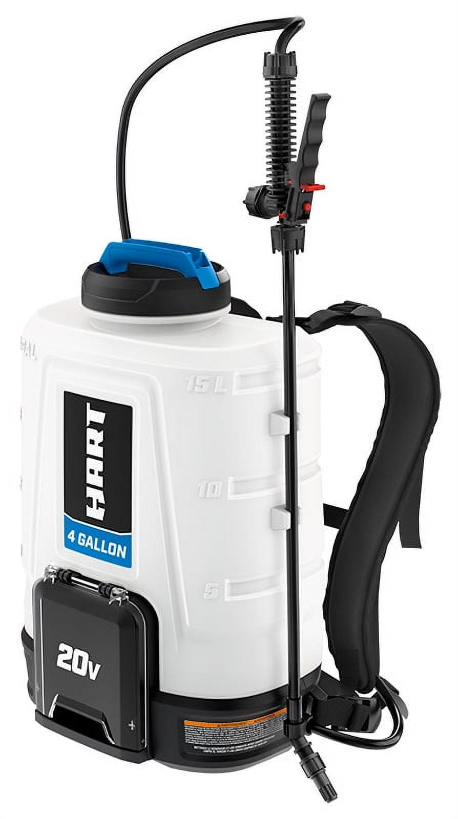 HART 20V 4-Gallon Portable Garden Backpack Pump, Cordless Weed Powered ...