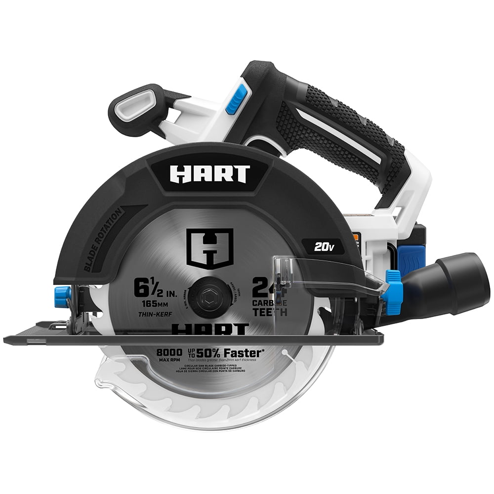 HART 20-Volt 6 1/2-inch Cordless Circular Saw Kit (1) 20-Volt 4.0Ah ...