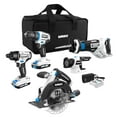 HART 20-Volt Cordless 5-Tool Combo Kit with Storage Bag, 2.0Ah Lithium ...