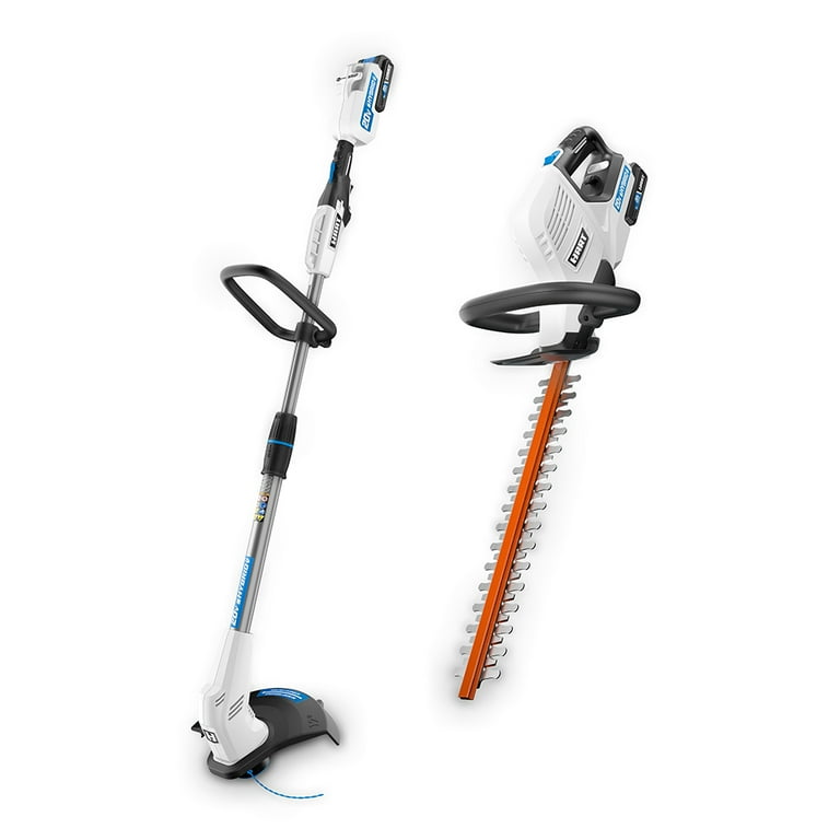 HART 20 Volt Cordless Hybrid 12 inch String Trimmer Edger 20 Volt 18 inch Hedge Trimmer Combo Kit Walmart