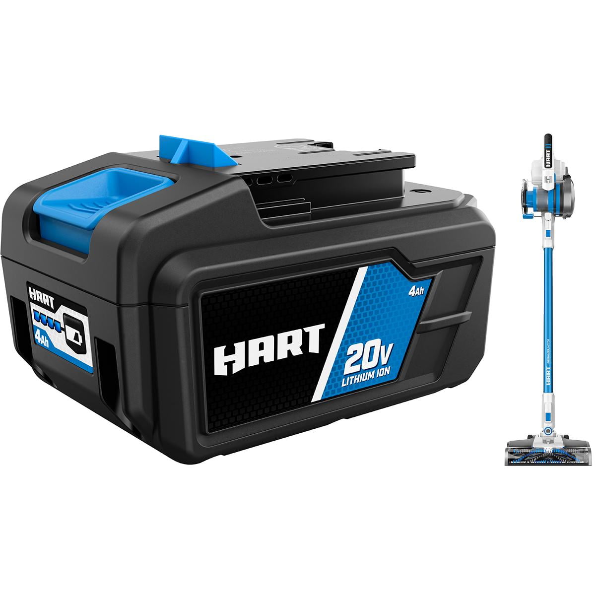 HART 20-Volt Cordless Stick Vacuum with Brushless Motor Technology with ...