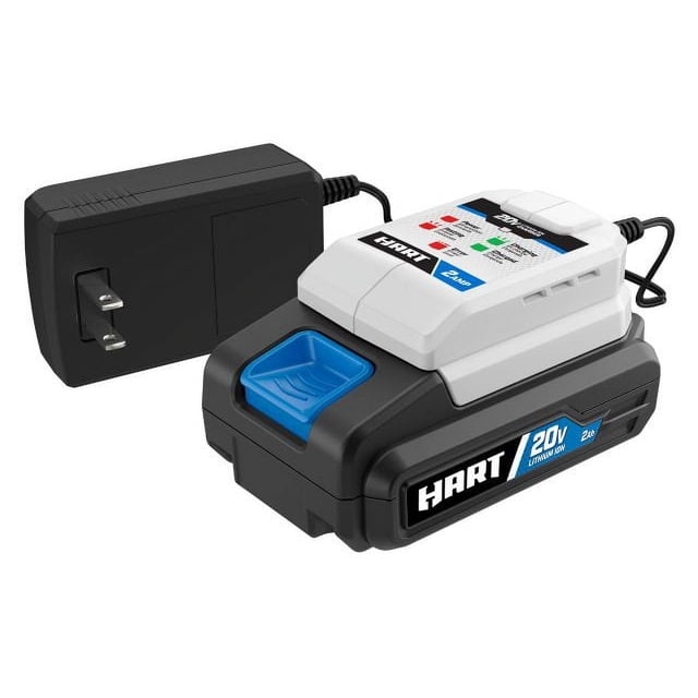 HART 20-Volt Power Lithium-Ion 2.0Ah Rechargeable Battery and Fast ...