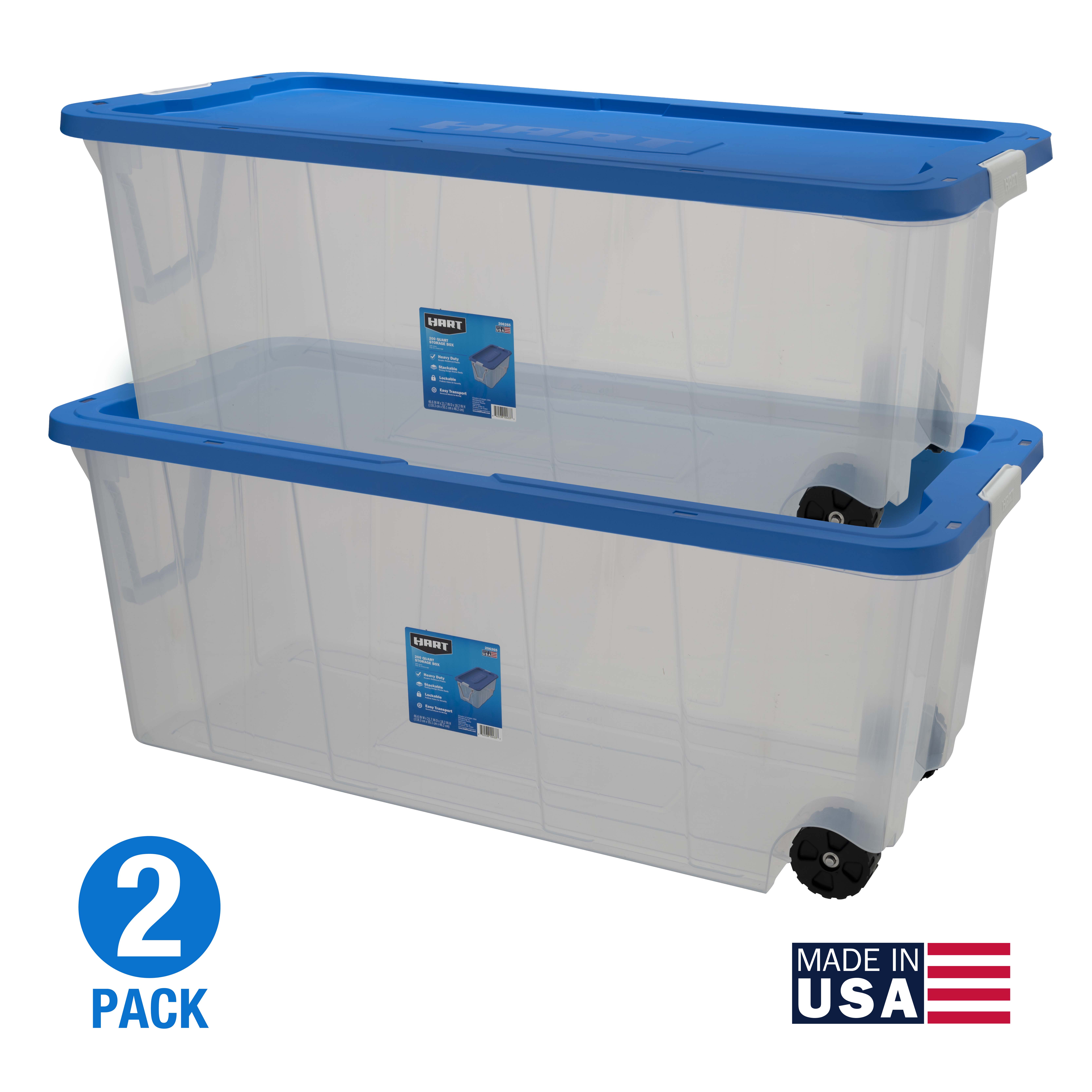 Advantus Rolling Storage Box, Letter/Legal, 15-Gallon Size, Clear ...