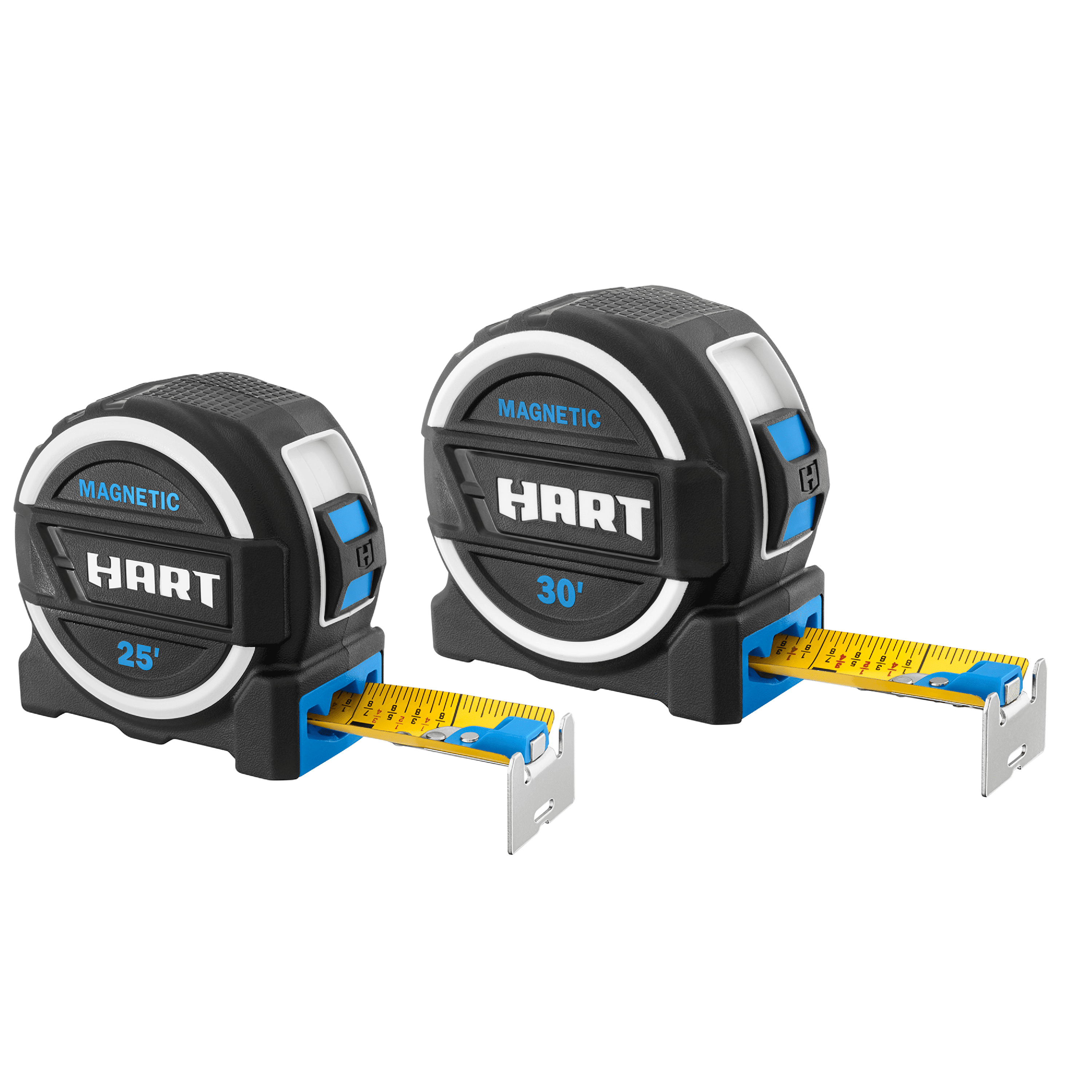 HART 25-Foot and 30-Foot Pro Grade Tape Measure Combo Set - Walmart.com