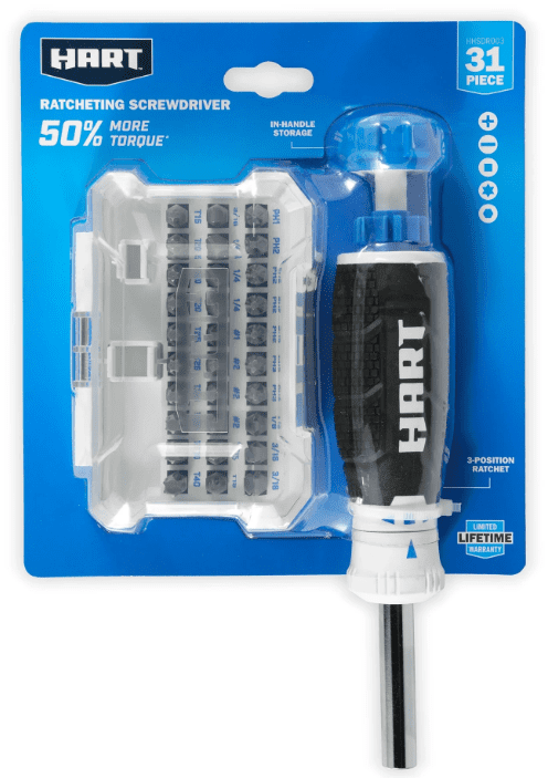 HART 31-Piece Ratcheting Screwdriver Set with 3-Position Ratchet ...