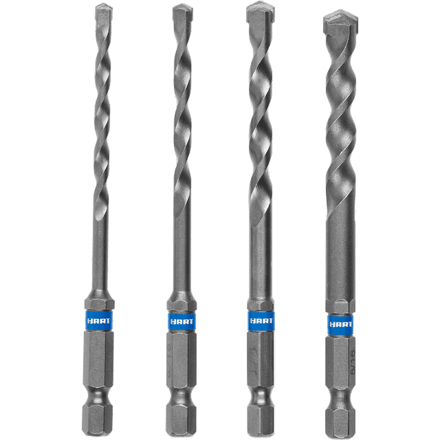 HART 4-Piece Hex Shank Masonry Drill Bit Set - Walmart.com