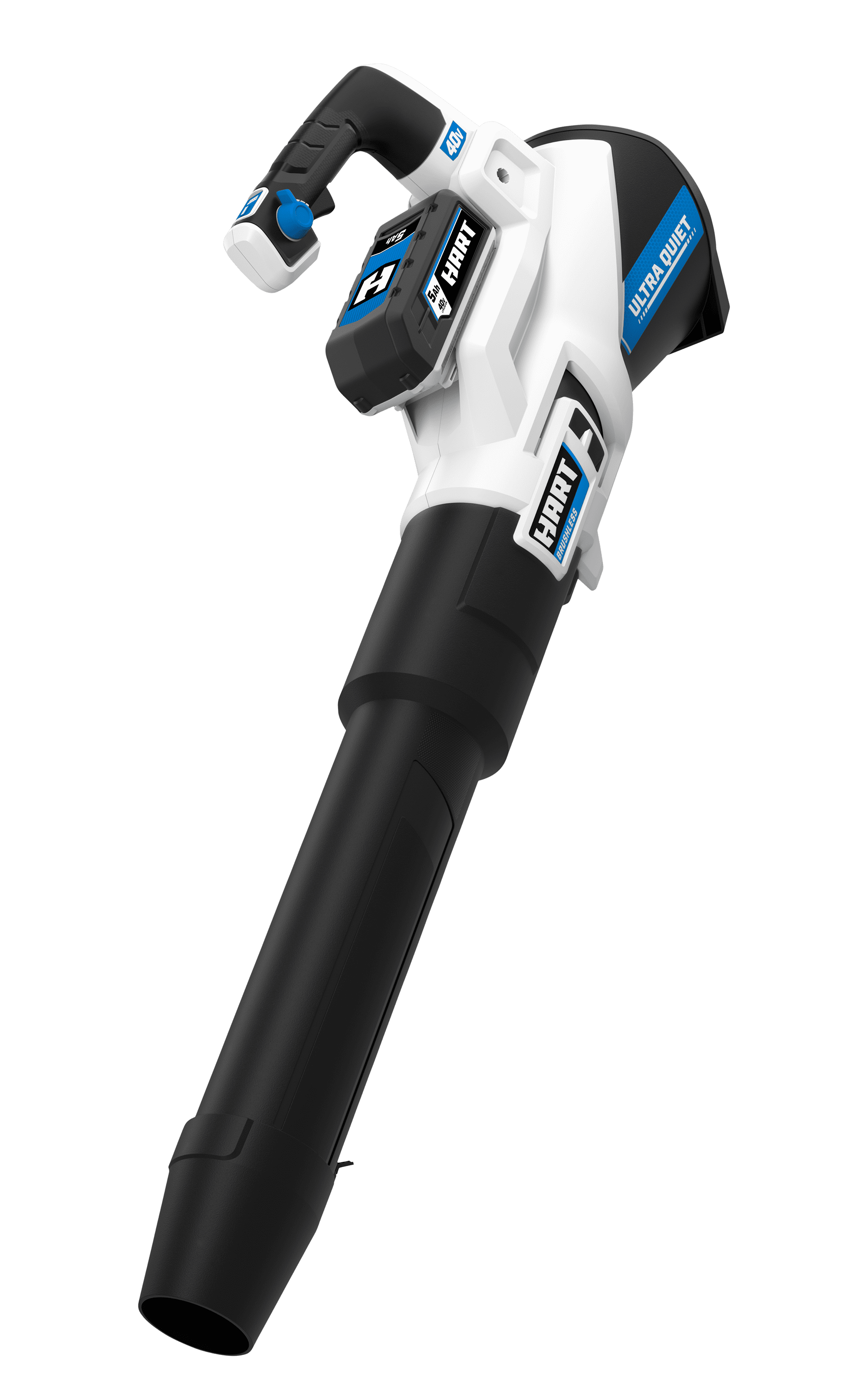 HART 40-Volt Cordless SUPERCHARGE Brushless 650 CFM Blower (1) 5.0 Ah ...