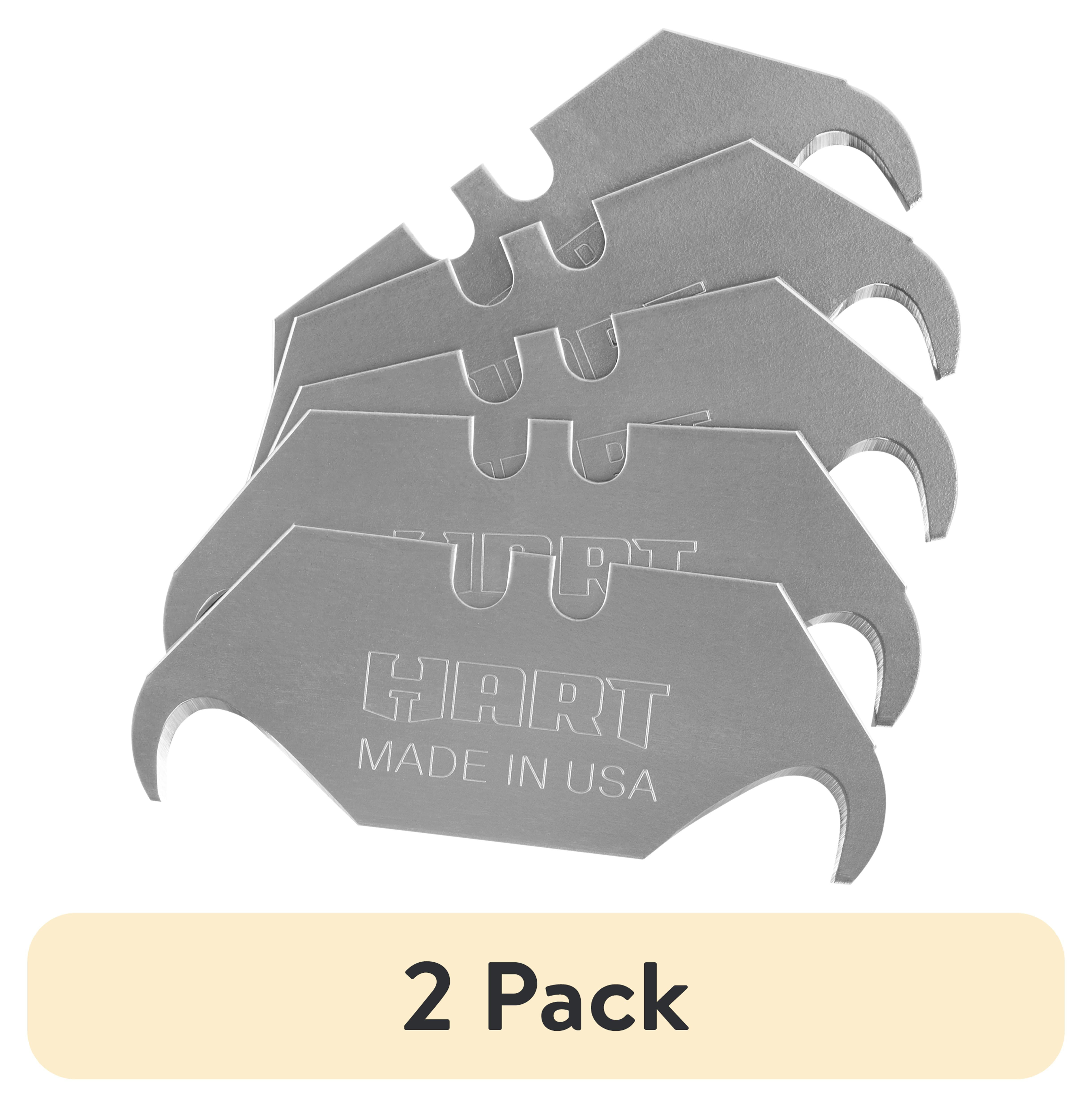 (2 pack) HART 5-Piece Heavy Duty Hook Utility Knife Blade Set - Walmart.com