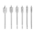 HART 6-Piece Assorted Hex Shank Spade Bit Set with Storage Case ...