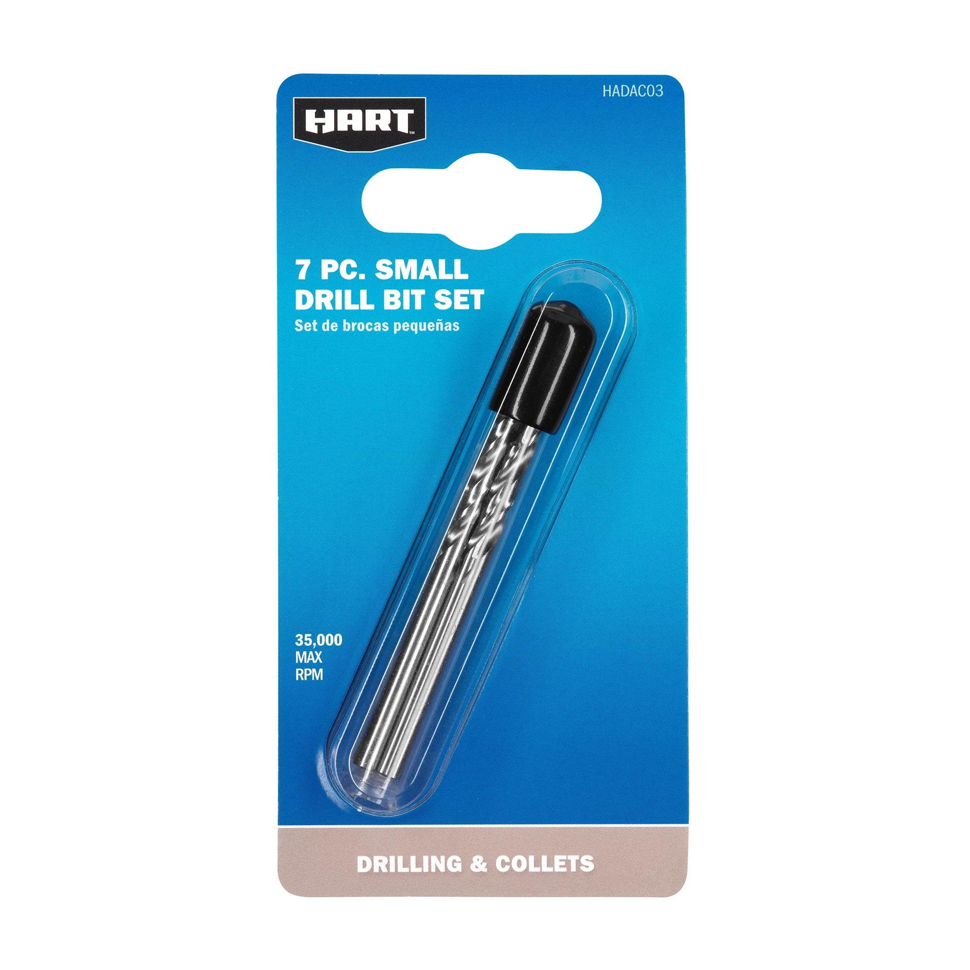 HART 7-Piece Small Drill Bit Set Rotary Accessory for Drilling and ...