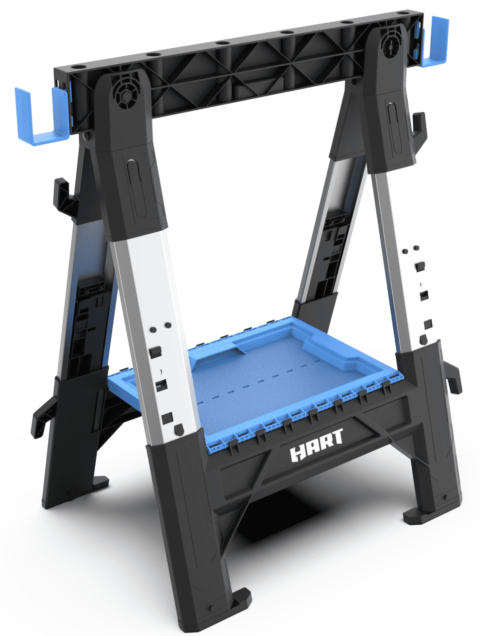 HART Folding Sawhorse with Adjustable Legs – Heavy-Duty, Portable Work ...