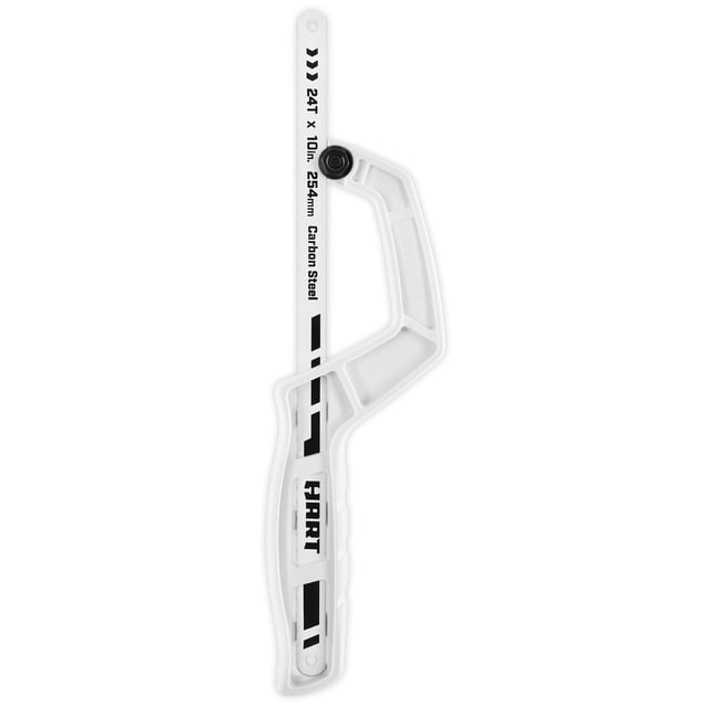 HART Mini 10 to 12-inch Hacksaw with 10-inch 24 TPI Carbon Steel Blade ...