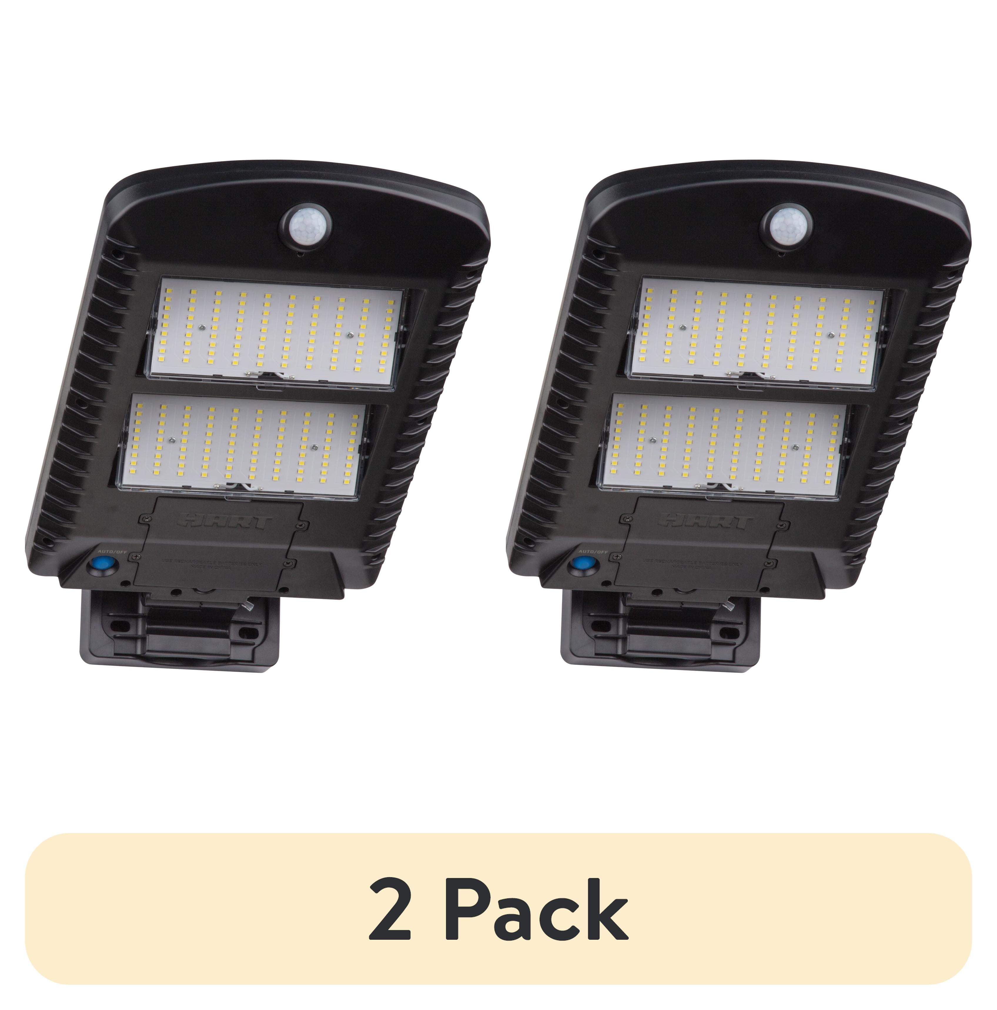 (2 pack) HART Solar Motion Street and Area Light, Dusk to Dawn, Wall ...