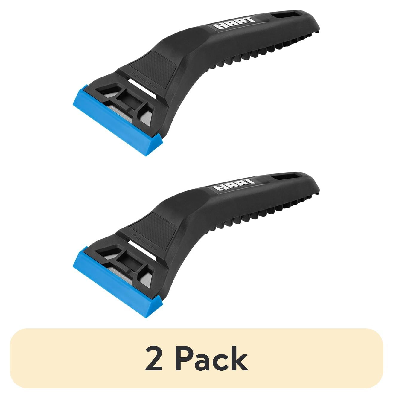 (2 pack) HART Utility Blade Glass Scraper with On-board Storage ...