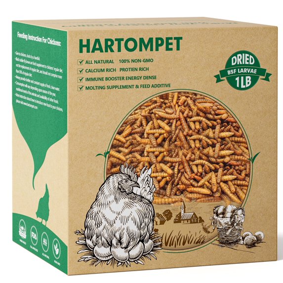 HARTOMPET 1LB Excelling Dried Black Soldier Fly Larvae - Elevating ...
