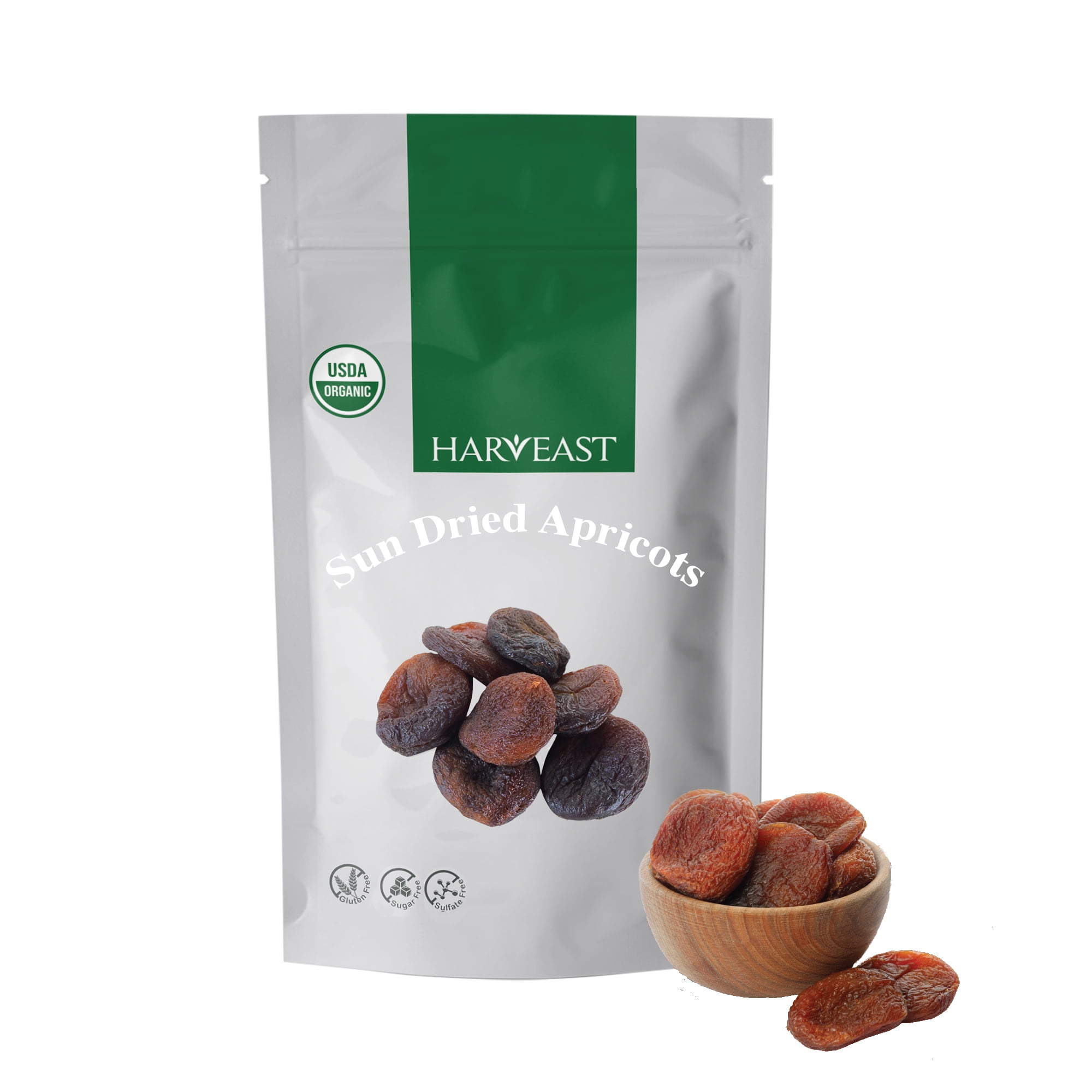 HARVEAST Turkish Jumbo Sun-Dried Apricots 16oz (1 pack) - Walmart.com