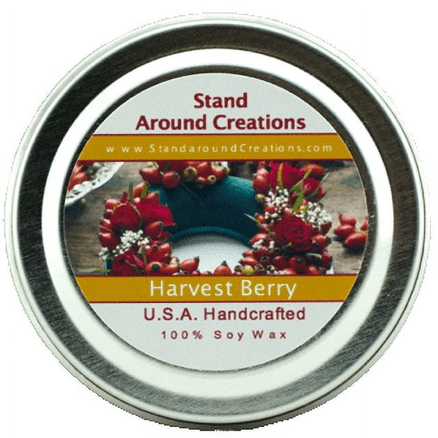 HARVEST BERRY TIN 4-OZ. ALL NATURAL SOY CANDLE - Walmart Business Supplies